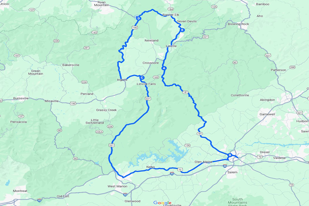 RoanMountainRun261.com Motorcycle Ride Information & Map